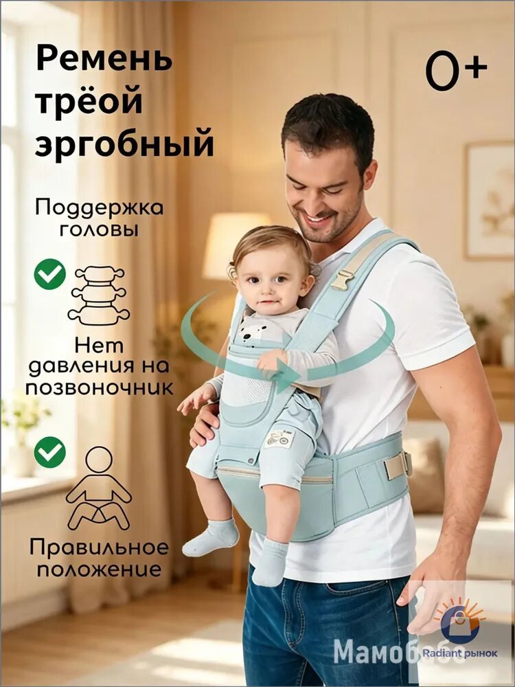 Эргорюкзак кенгуру 3 в 1 переноска для новорожденных. для новорожденных от 0 месяцев. Слинг-переноска для малышей , Рюкзак-переноска детский эргономичный