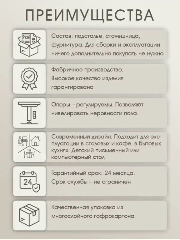 Стол круглый 80х75 — фото 1