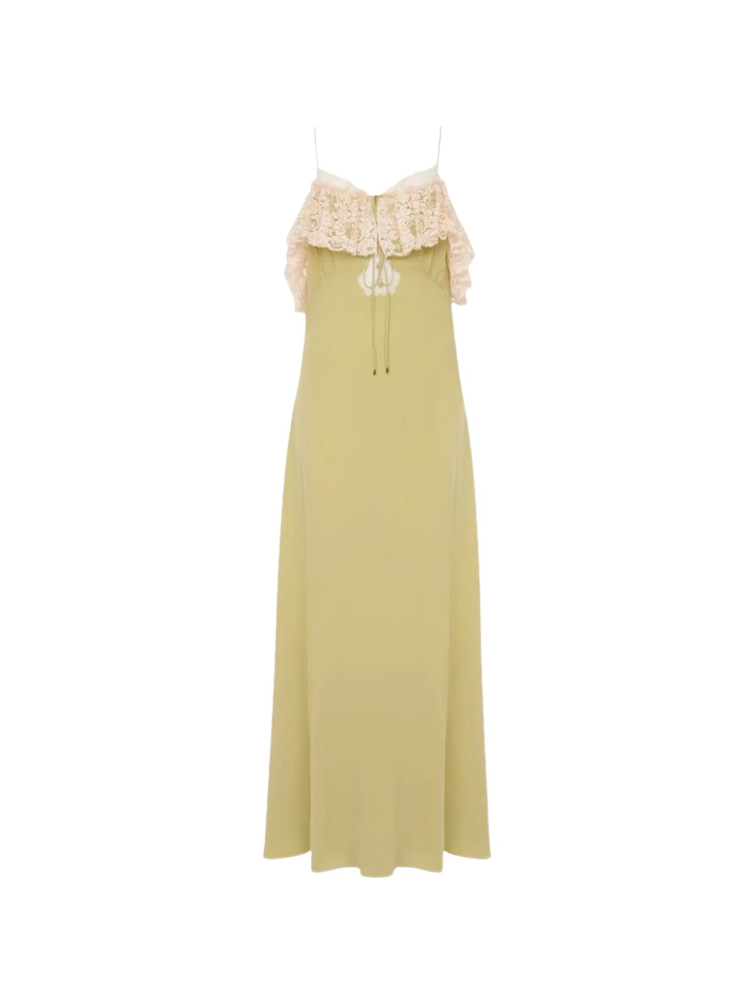 Платье Lace-trim silk maxi dress