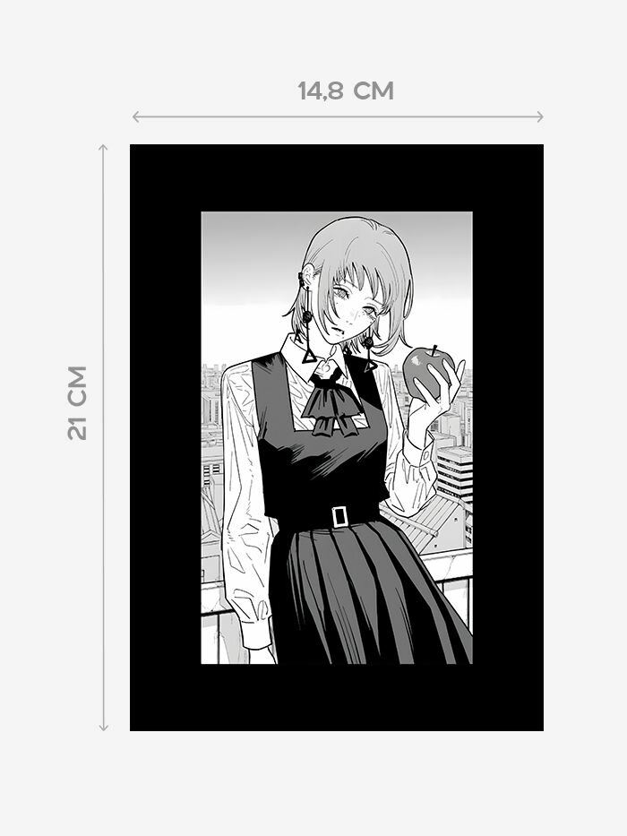 Блокнот А5 Аниме Человек бензопила Chainsaw Man, на кольцах, в точку