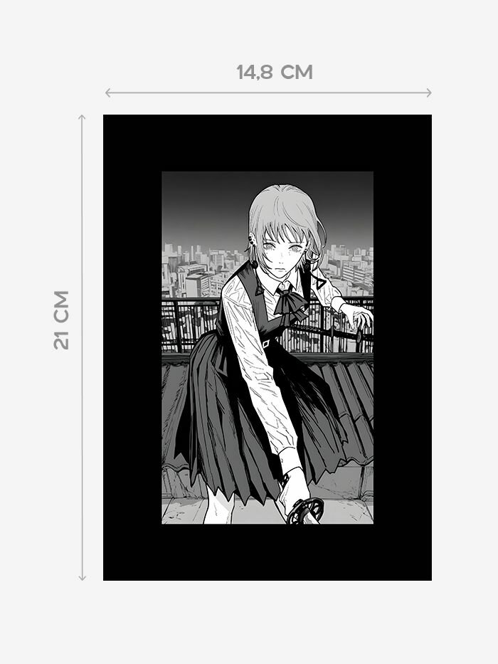 Блокнот А5 Аниме Человек бензопила Chainsaw Man, на кольцах, в точку