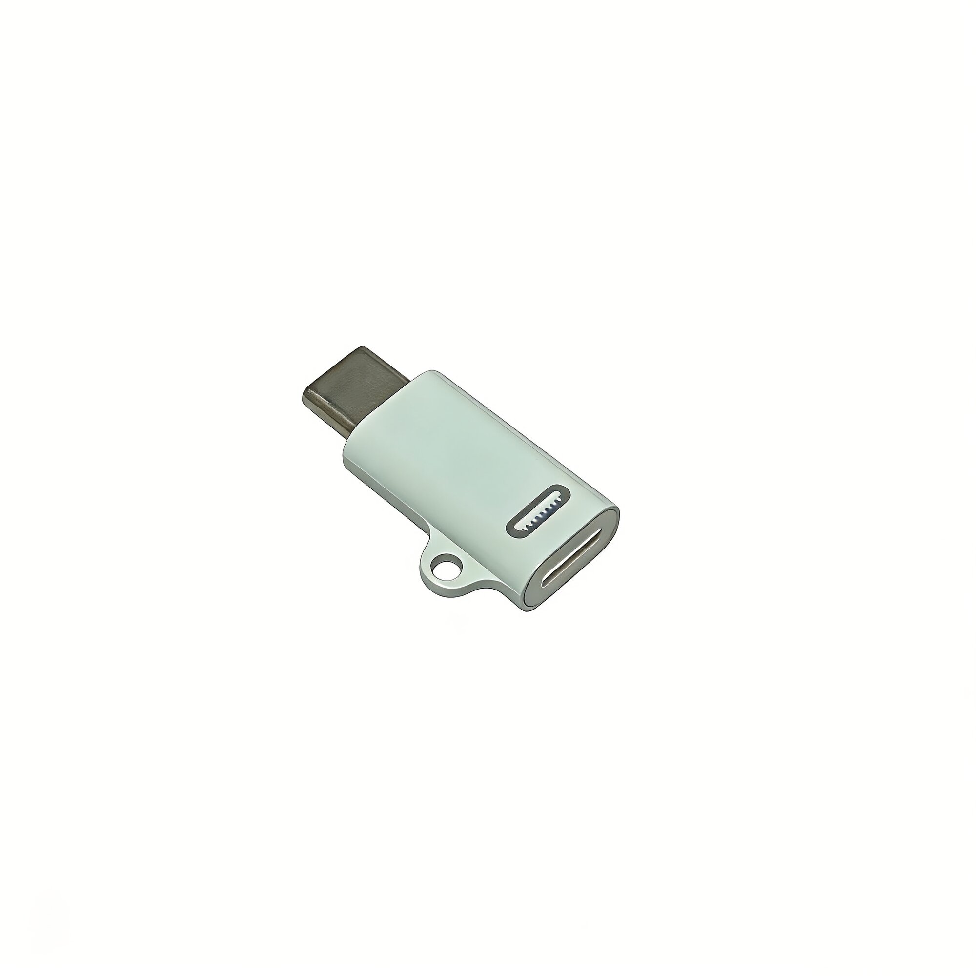 Адаптер Lightning (мама) – Type-C (папа) 35W быстрая зарядка с отверстием для ключа
