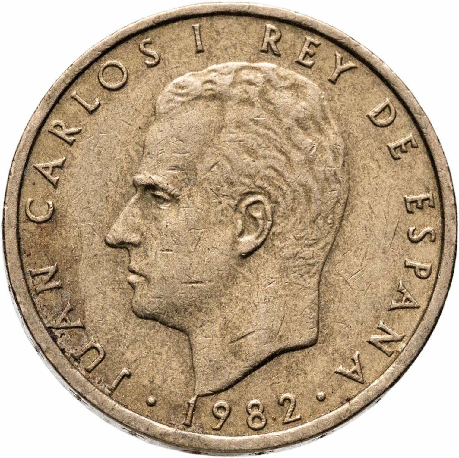 Испания 100 песет 1982, Бронза, в сохранности XF