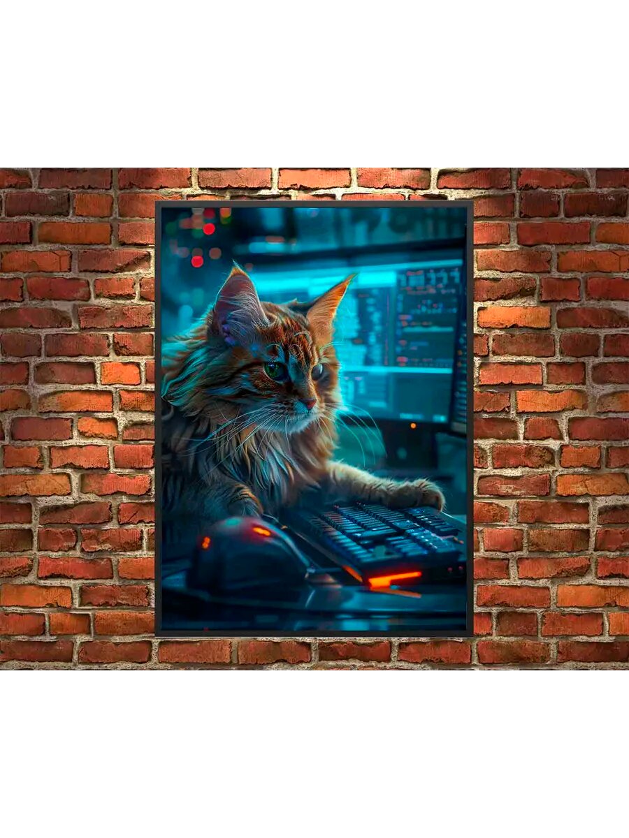 Мэнский кот-программист 3, Плакат 30x42см
