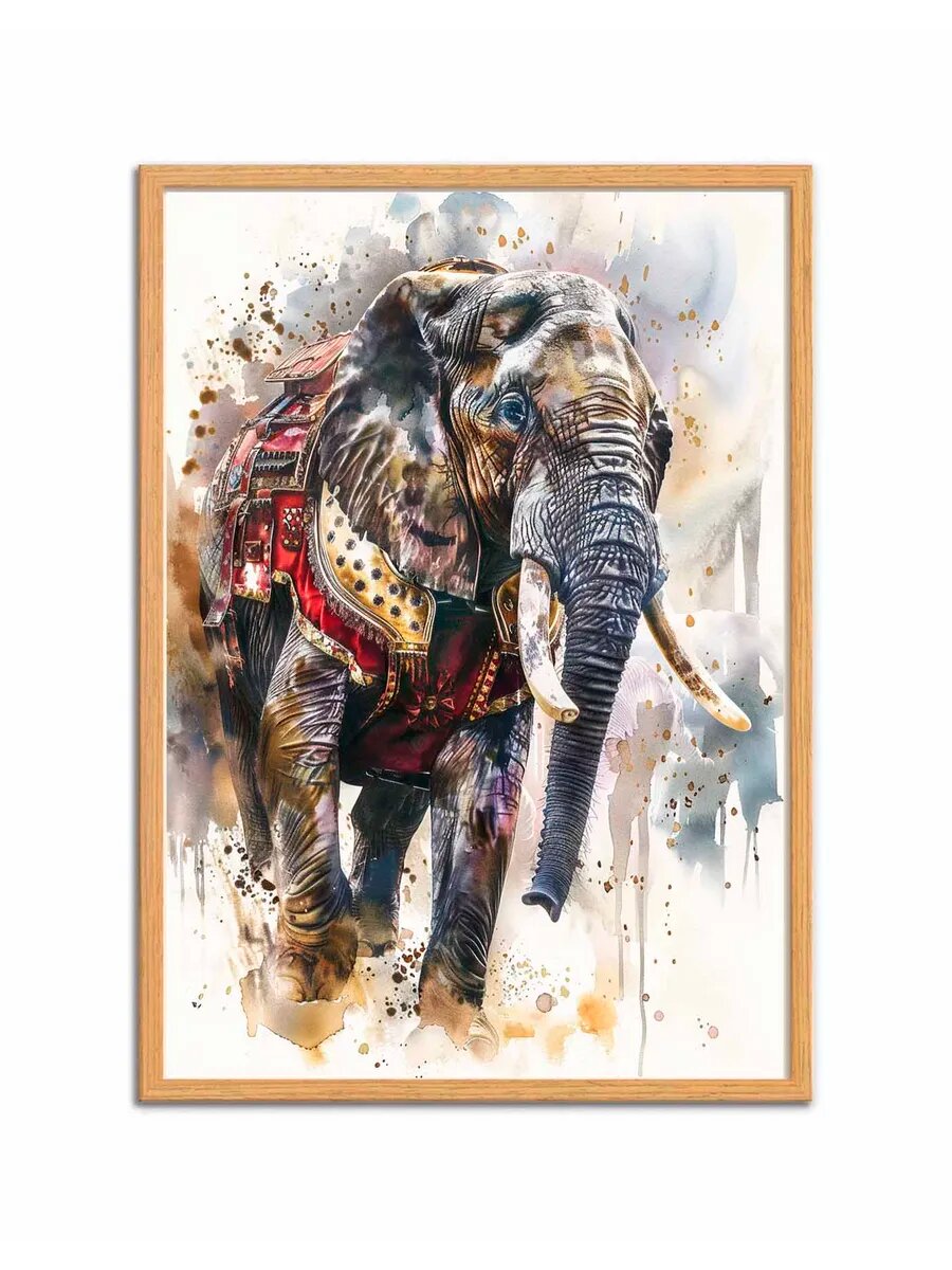 Африканский слон-животное-гладиатор 1, Плакат 30x42см