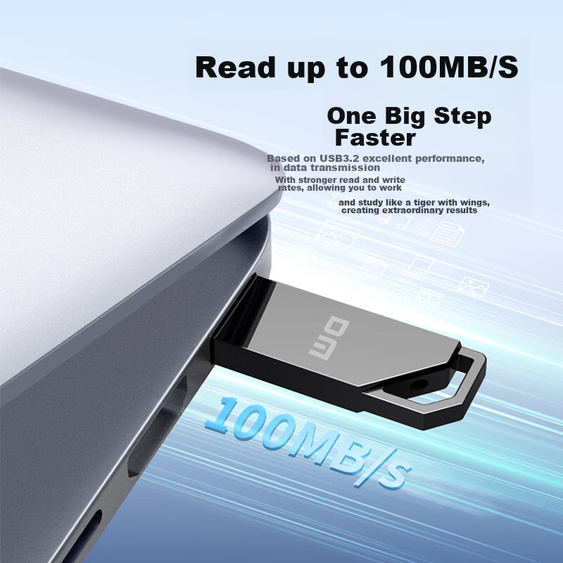 DM Daimai 64GB USB 3.2 металлический флеш-накопитель высокой скорости с защитой от влаги и пыли, двойной интерфейс для