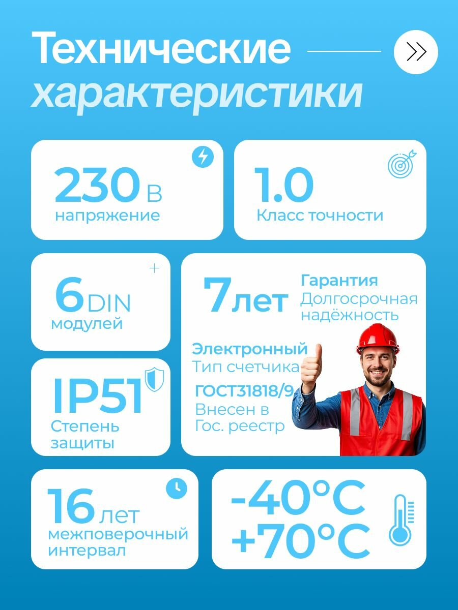 Счетчик электроэнергии однофазный 5-60А Энергомера S6 — фото 1