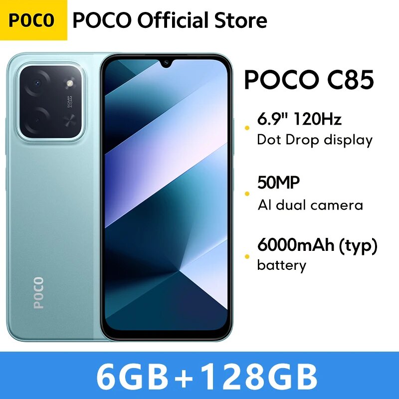Смартфон Poco C85, 6/128ГБ, global