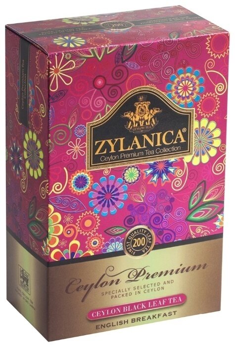 Черный чай ZYLANICA Ceylon Premium Английский завтрак крупнолистовой 200 гр