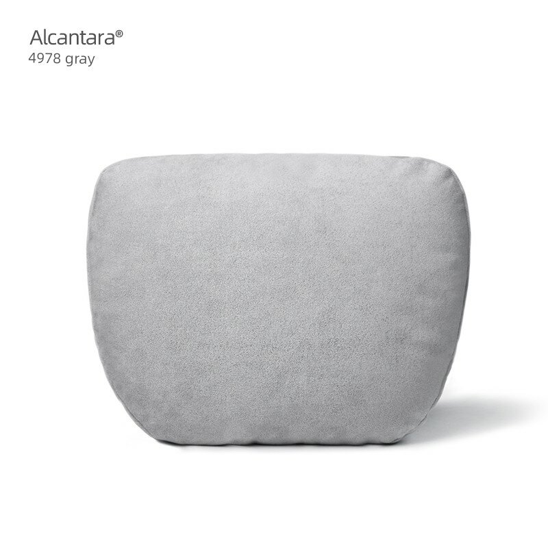 Серый подголовник из Alcantara с кожаной текстурой, перфорированная модель, одиночная упаковка для роскошных автомобилей
