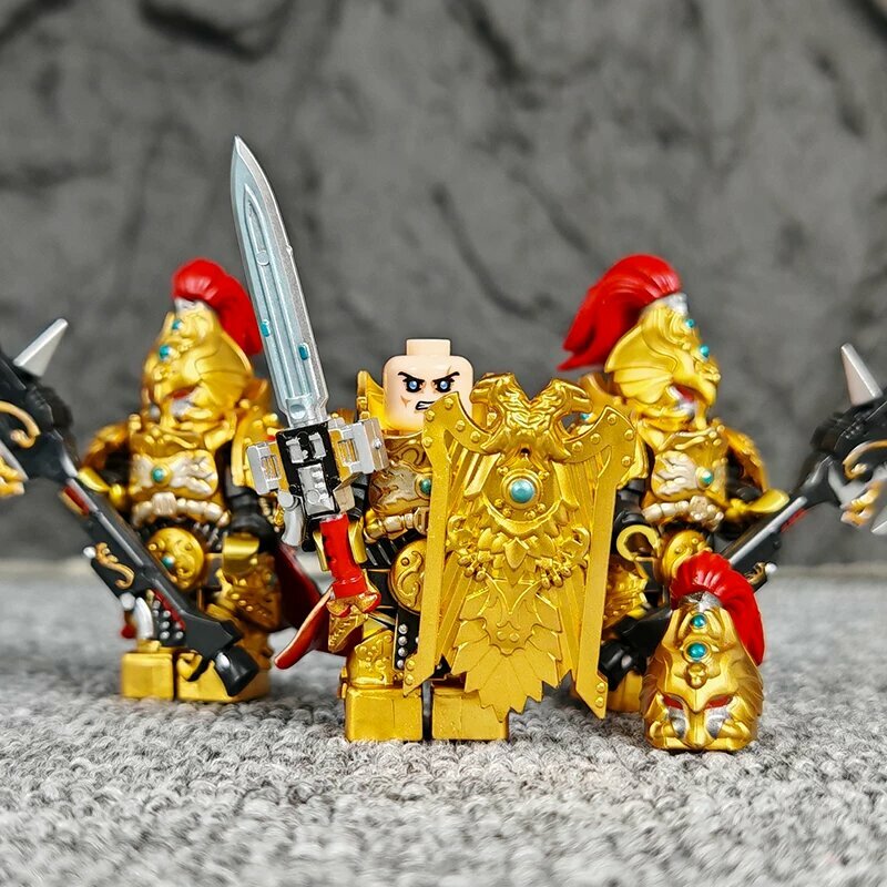 Набор миниатюр Grey Knights Imperial Warhammer 40K с мечом, щитом, пистолетом и топором 120 символов