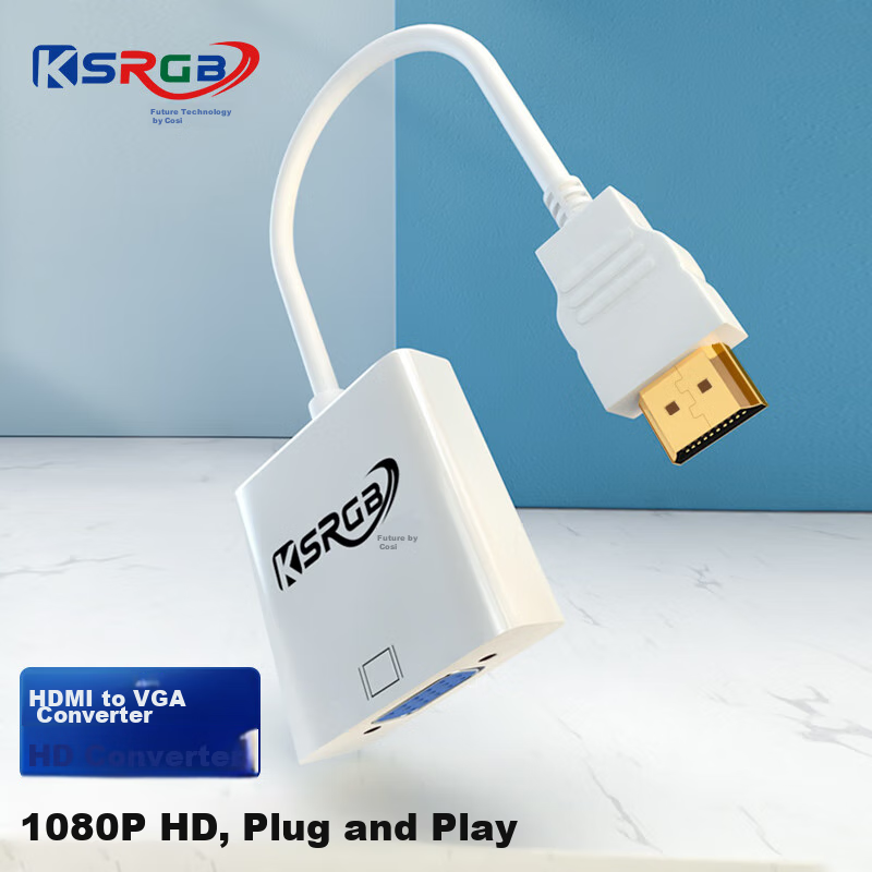 KSRGB HDMI в VGA женский адаптер высококачественный видео конвертер для ноутбука телевизора проектора монитора 0.25 м