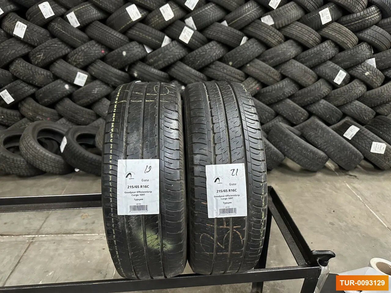 Комплект (2 шт) летних БУ шин Goodyear EfficientGrip Cargo 215/65 R16 25% износ 8124143794