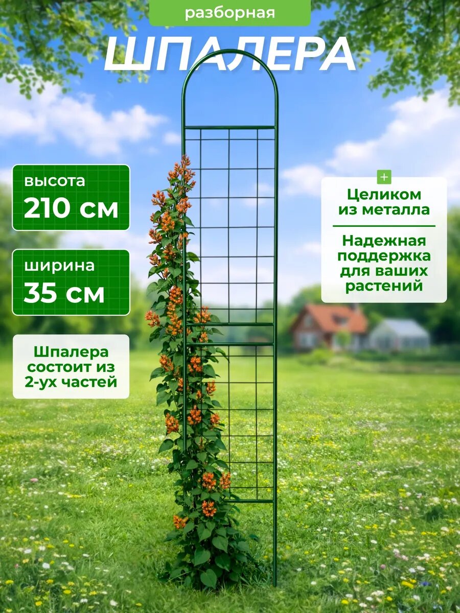 Шпалера разборная для вьющихся растений "Решетка 35"
