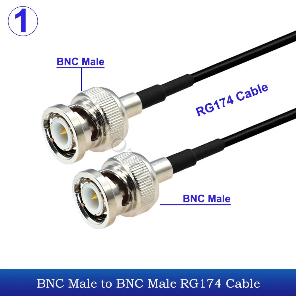 1 шт. RG-174 BNC штекер-BNC штекер/гнездо RG174 RF коаксиальный кабель 50 Ом для видеокамеры SDI видеокамеры HD-SDI/3G-SDI/4K/8K