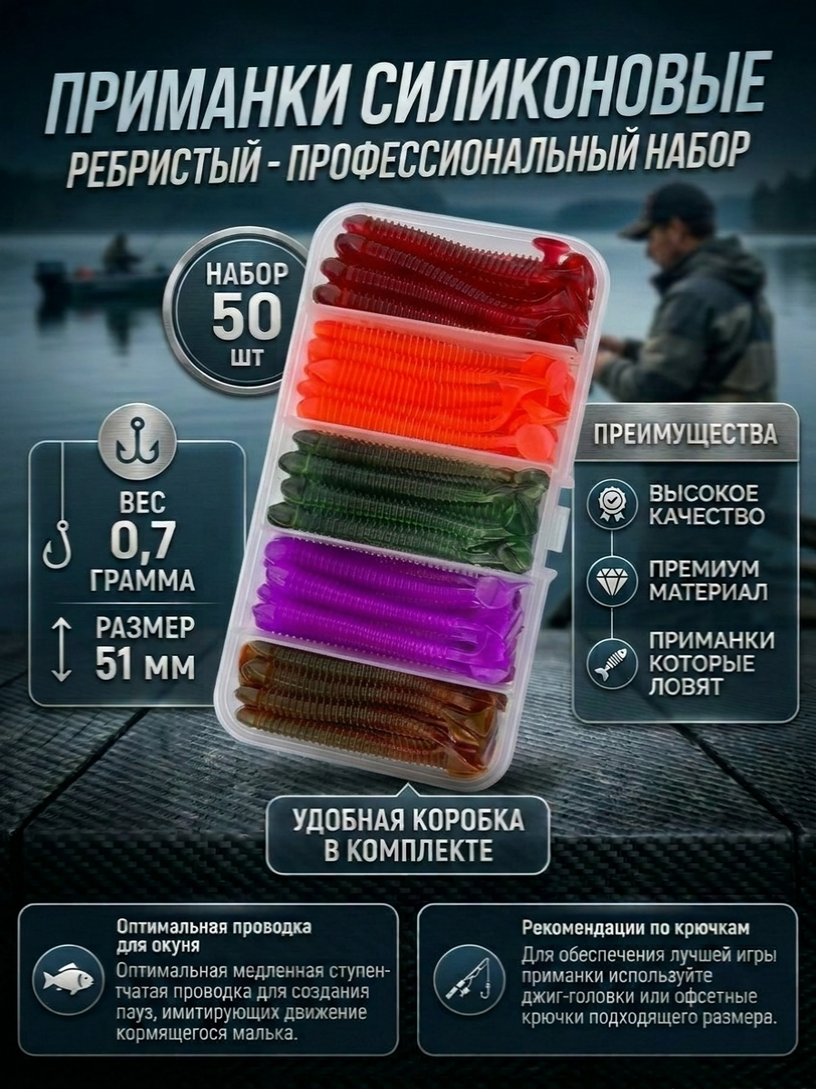 Силиконовые приманки для рыбалки на щуку, судака и окуня