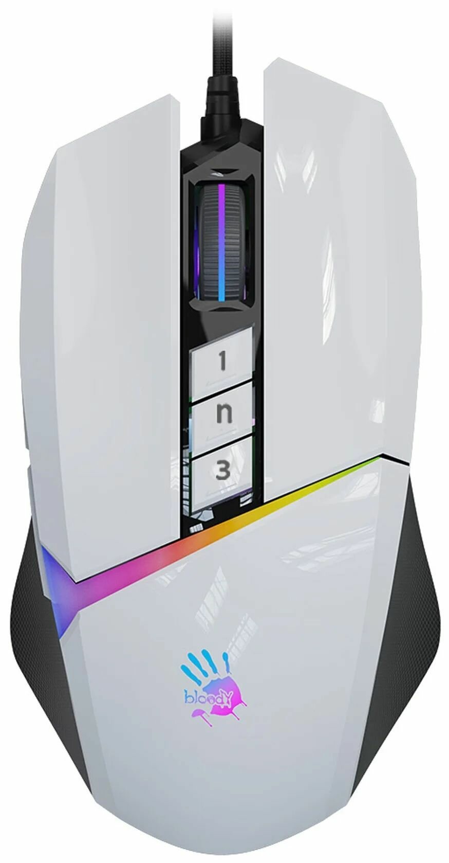 Игровая мышь A4Tech Bloody W60 Max Panda White
