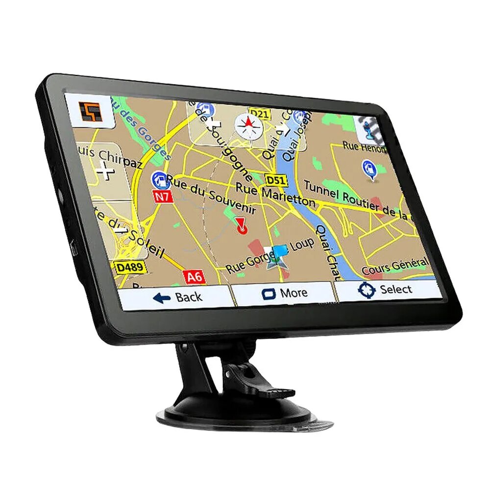Портативный автомобильный навигатор GPS с 7-дюймовым сенсорным дисплеем, 8 ГБ памяти и поддержкой режима для грузовиков