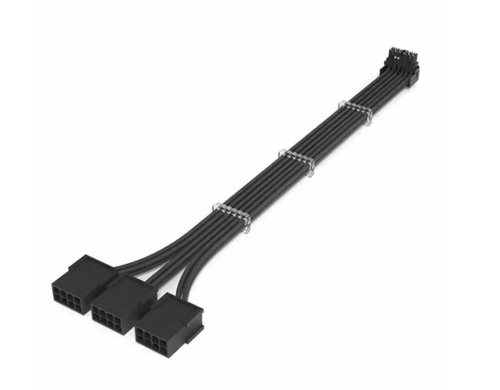 Белый 90-градусный 12+4-контактный 12VHPWR на 3 шт. PCI-E GPU 8-контактный видеокарта PCIE 5.0 3090Ti 4090 4080 блок питания адаптер удлинительный кабель