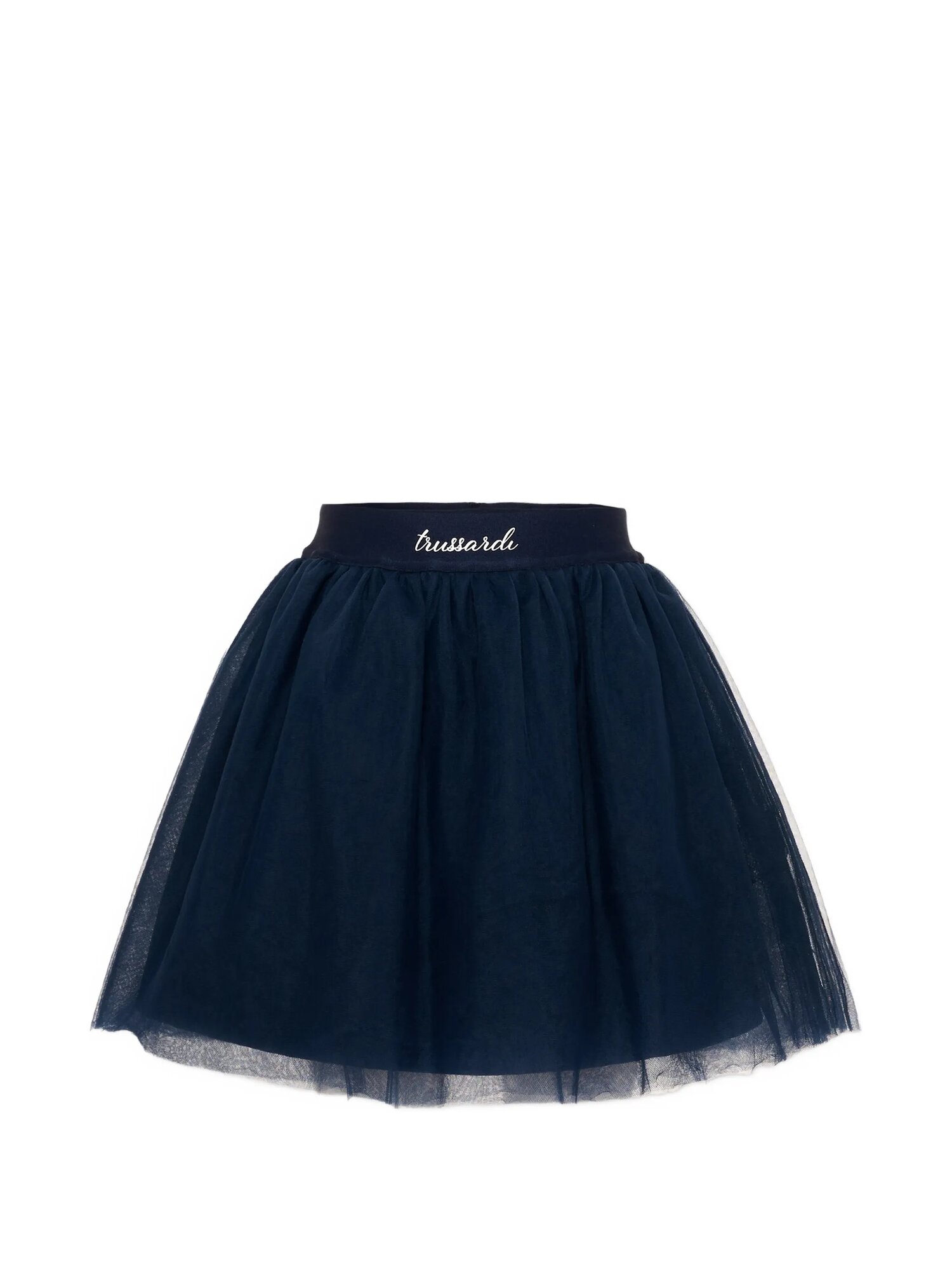 Юбка TRUSSARDI Junior Tulle-layered logo-waistband skirt