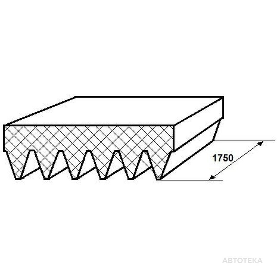 Ремень поликлиновой CHERY ARRIZO 8 M1E 2022- 6 клинов (EPDM+FIBER) FEBEST 881286L1750