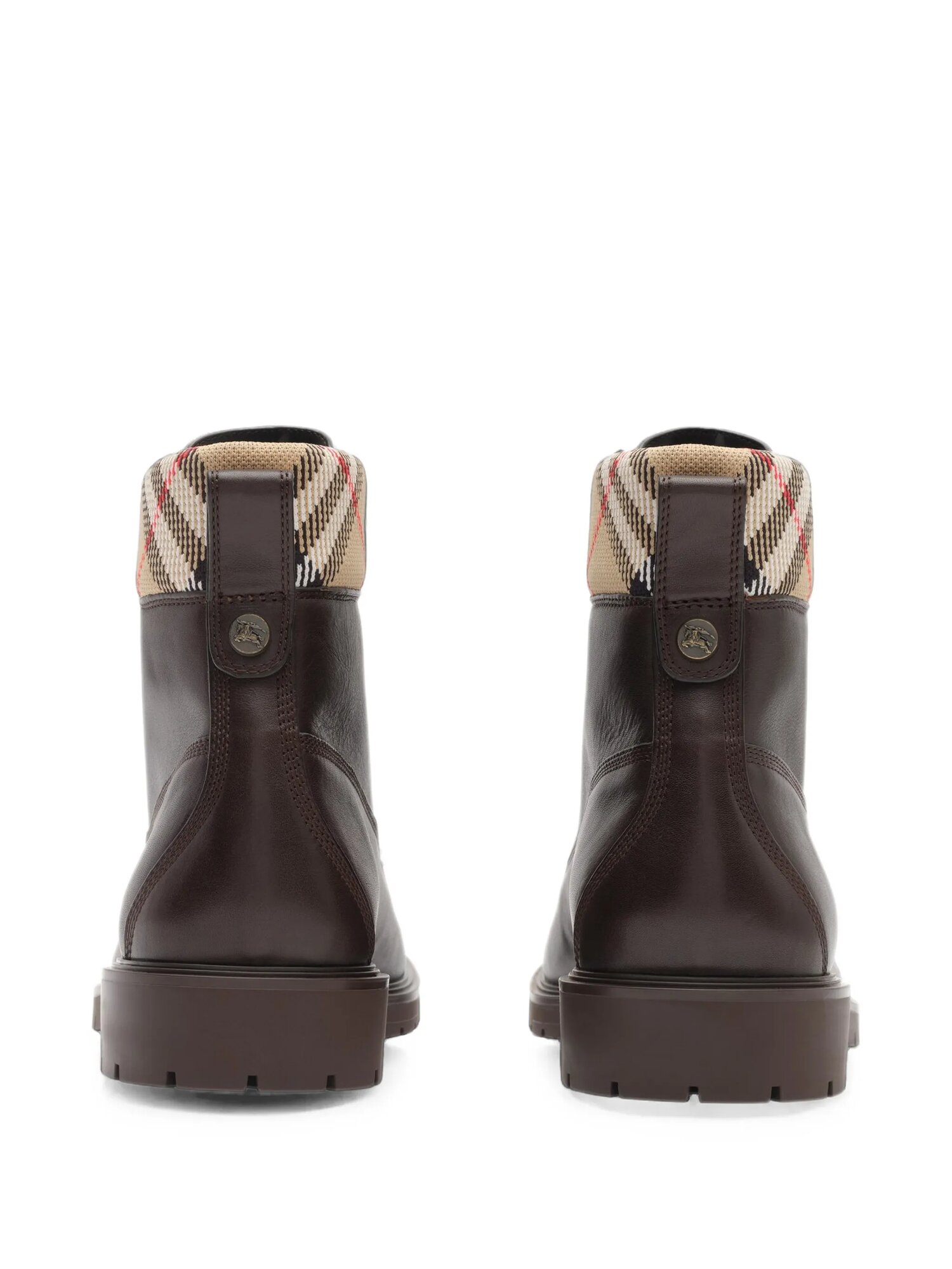 Ботинки BURBERRY Leather Durham boots, размер 43, коричневый — фото 1