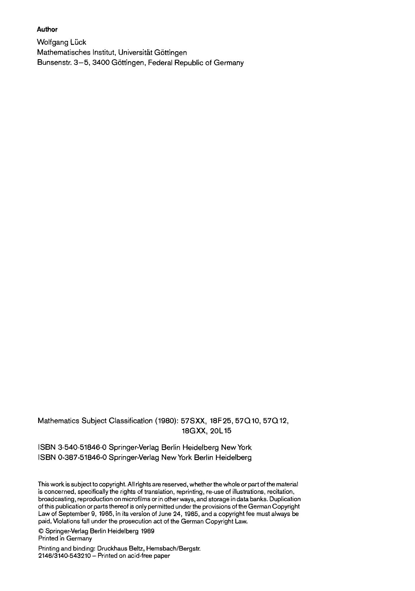 Transformation Groups and Algebraic K-Theory — фото 1