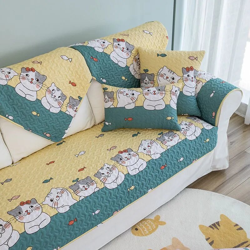 Чехол на мебель для дивана, 150 см х 70см, хлопок, Miaoyellow