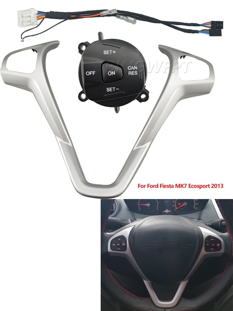 Подходит для Ford Fiesta MK7 MK8 ST Ecosport 2013 рулевое колесо Звуковая кнопка управления круизом арт.99E740AA321434
