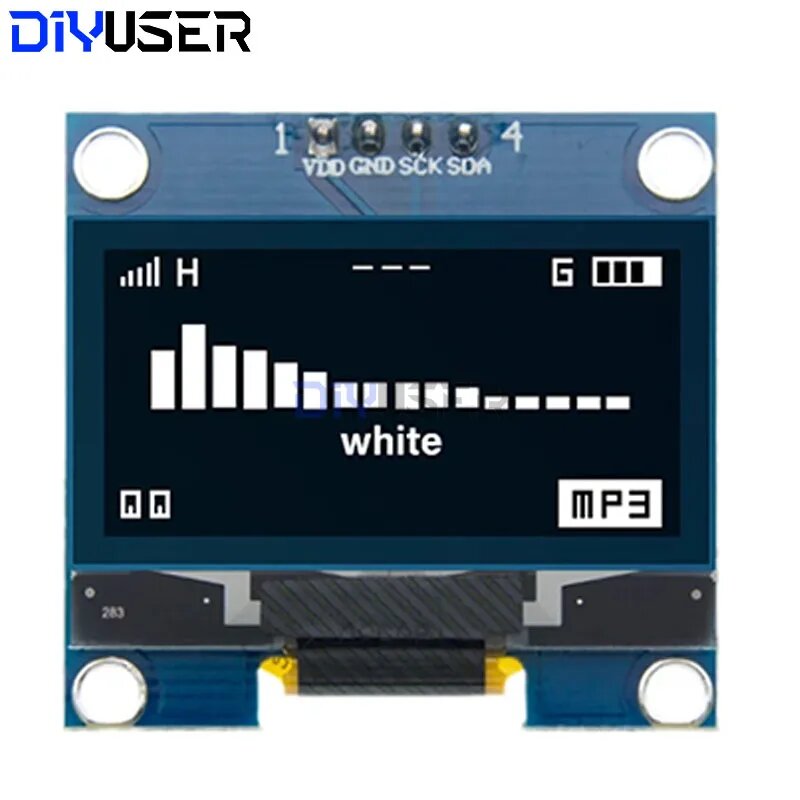 OLED дисплейный модуль SH1106 128x64 Estardyn белый/синий 4pinIIC-White