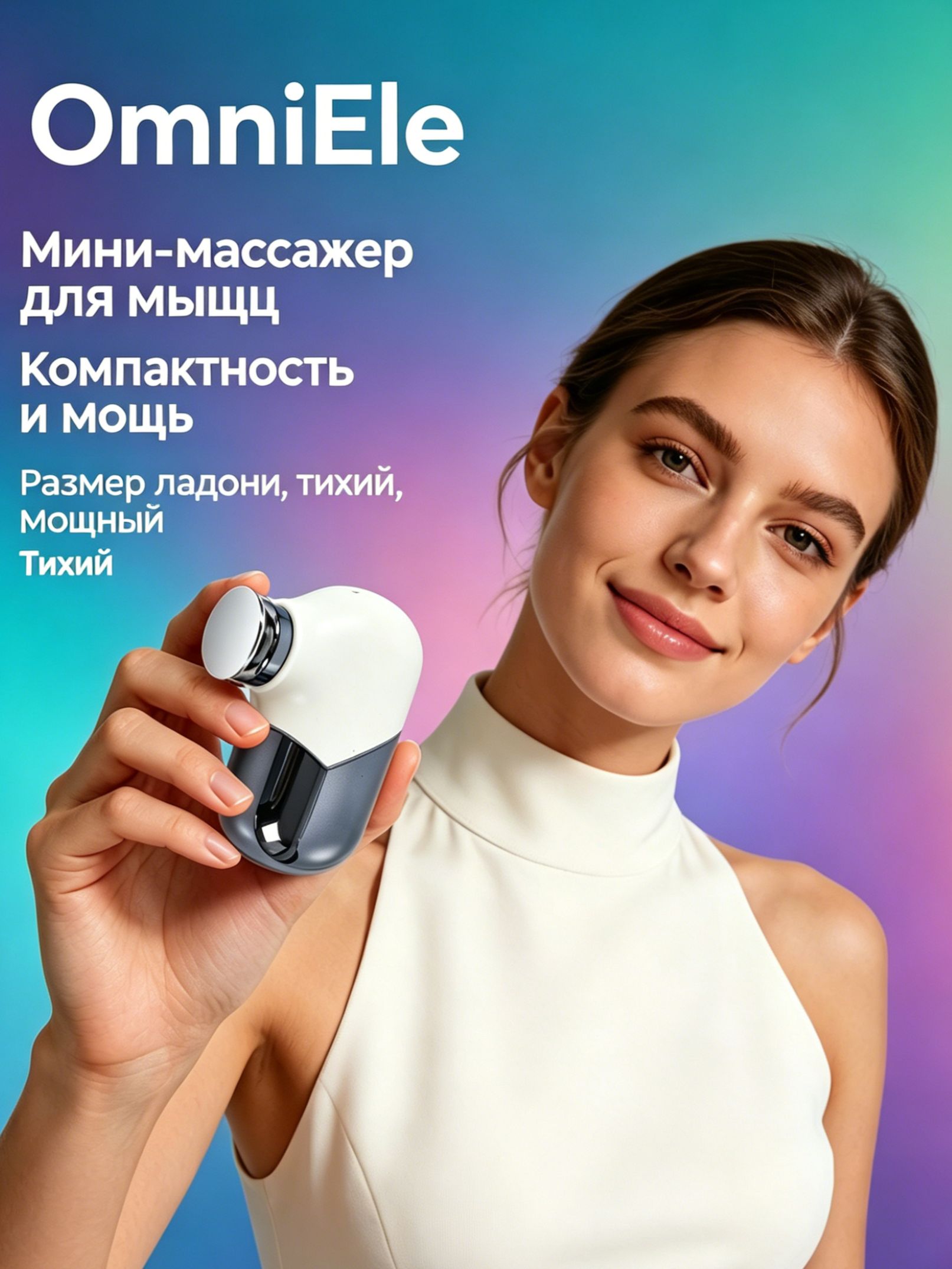 Мини карманный массажный пистолет, многофункциональный, мощный бесщеточный мотор, для глубокого расслабления мышц всего тела