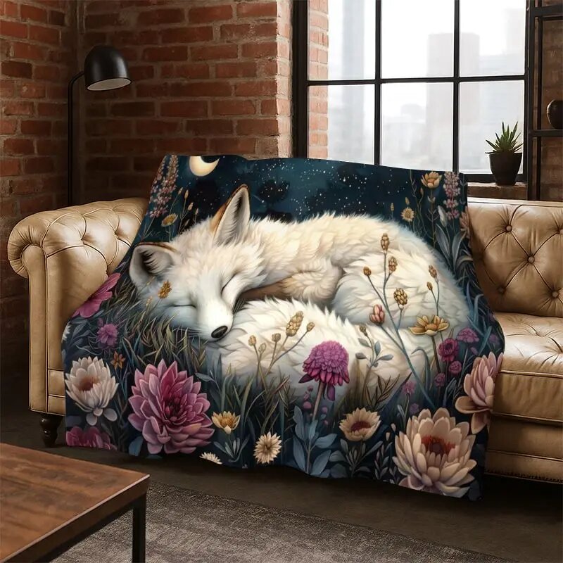 Faviora мультфильм лиса фланелевое одеяло 150x200cm, 1