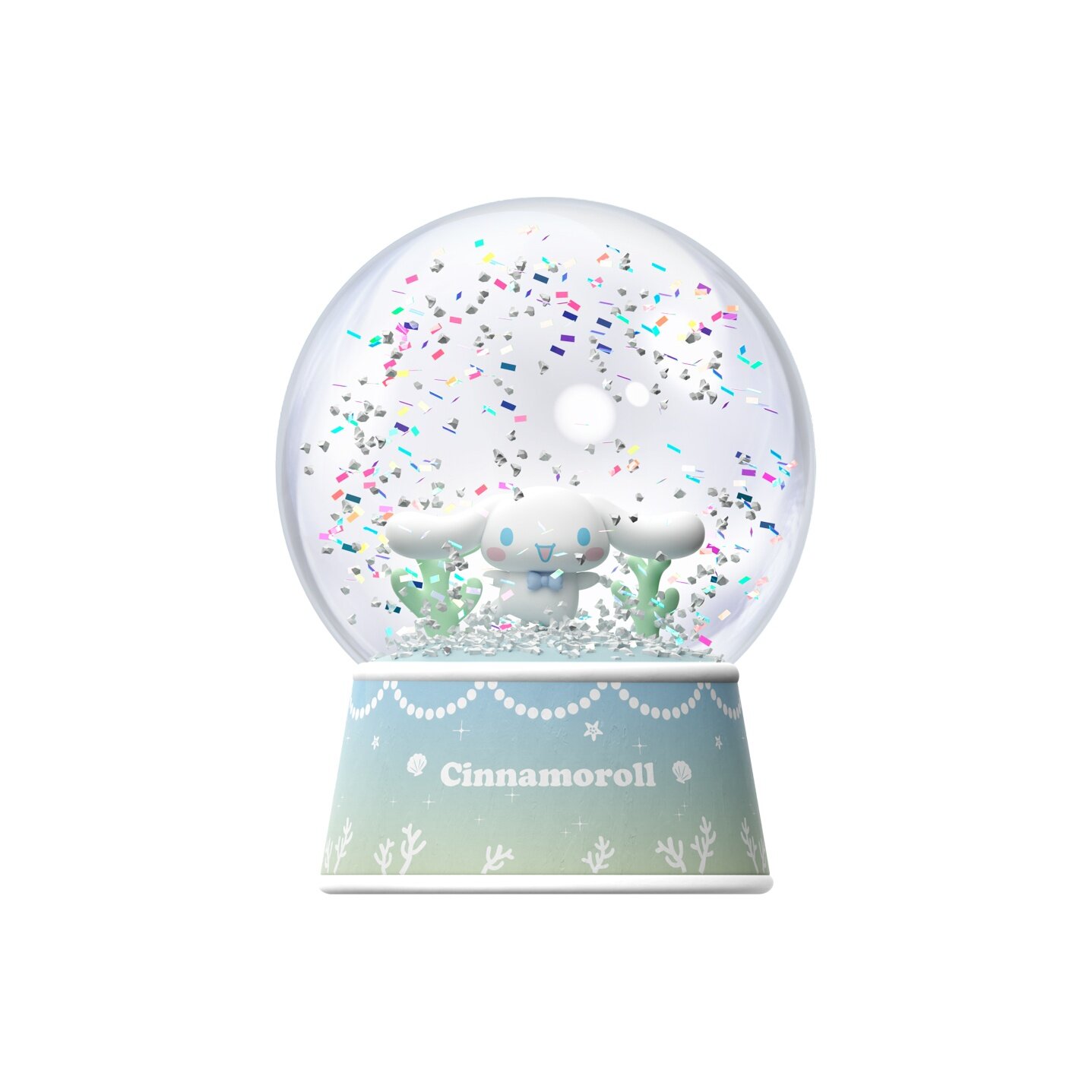 Wolf Bowang x Sanrio Pochacco, Cinnamoroll Ocean Collection, Desktop Ornaments, Crystal Ball IP Merch