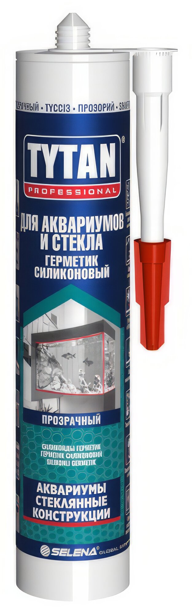 Герметик силиконовый TYTAN Professional для аквариумов и стекла 280мл бесцветный