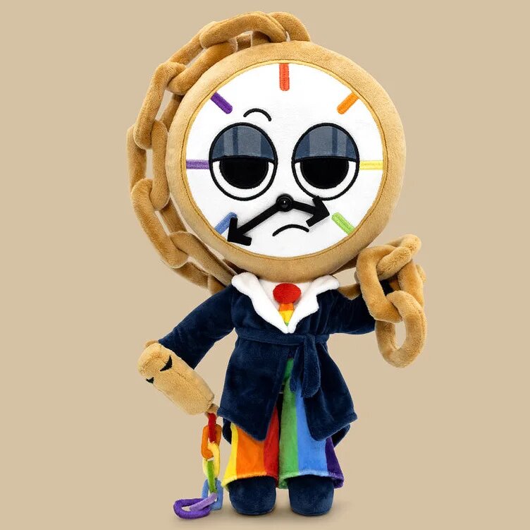 Мягкая игрушка-подушка Dandy's World Dyle Deluxe Rainbow Clock Man TAKARA TOMY With Chains