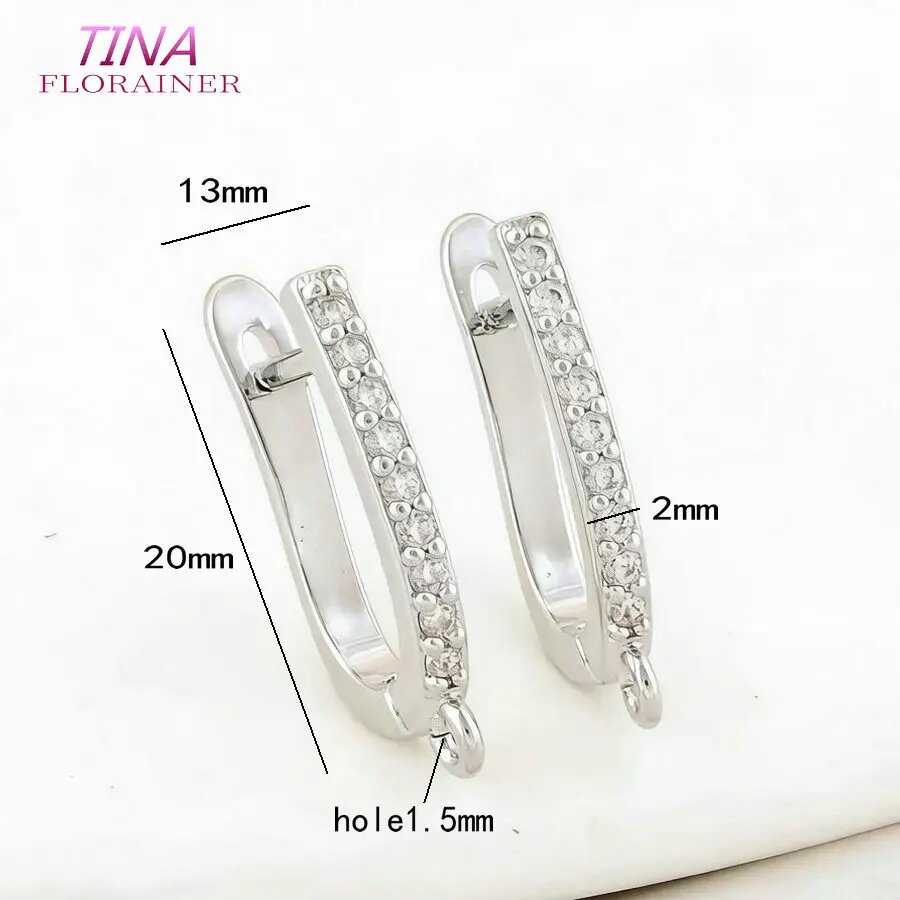 Серёжки-кольца Florainer Tina, серебряные, Style 4, 20 мм
