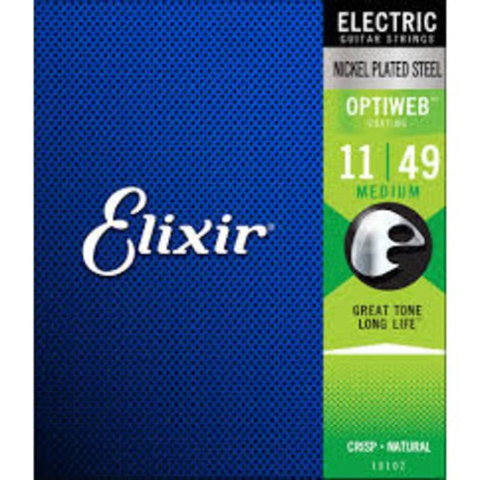 Elixir 19102 OptiWeb Комплект струн для 6-струнной электрогитары 11-49