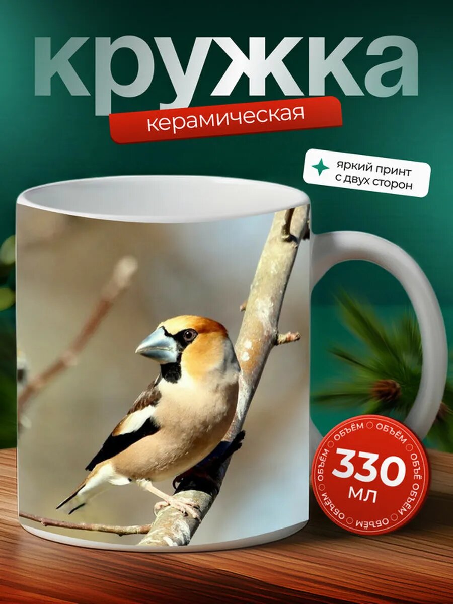 Кружка Дубонос птица 14,