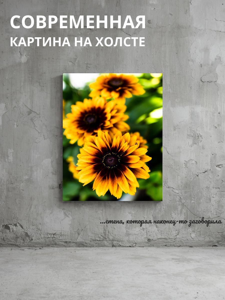 Картина на холсте Подсолнухи 30x40 см