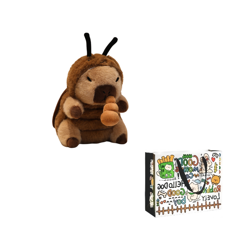 Плюшевая игрушка-трансформер унисекс LALABABY Капибара, Transformation Cockroach Style, 20CM EU