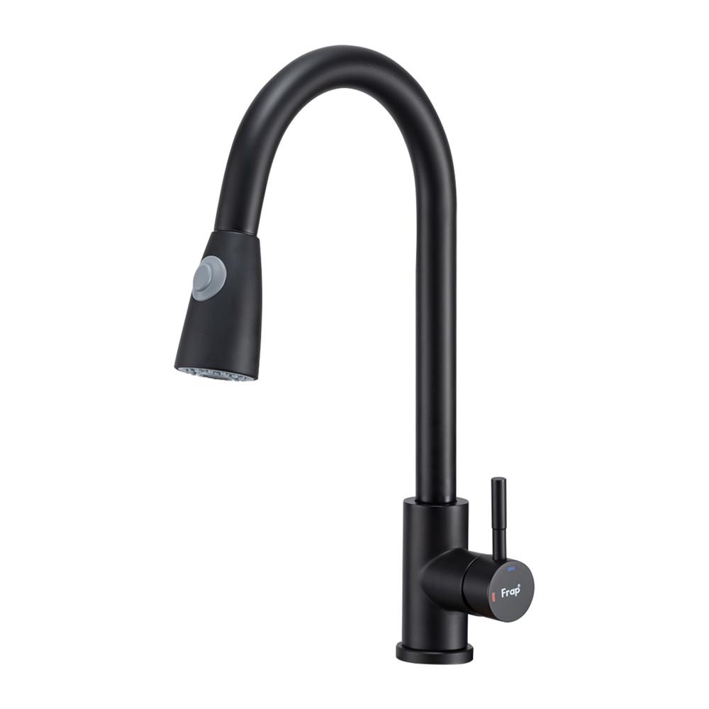 Смеситель для кухни Frap F60991-6 цвет Черный матовый