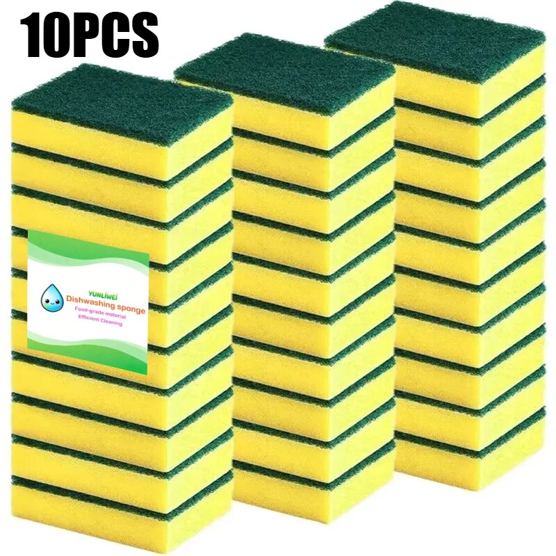 Набор губок для мытья посуды и удаления ржавчины 50 шт 10pcs