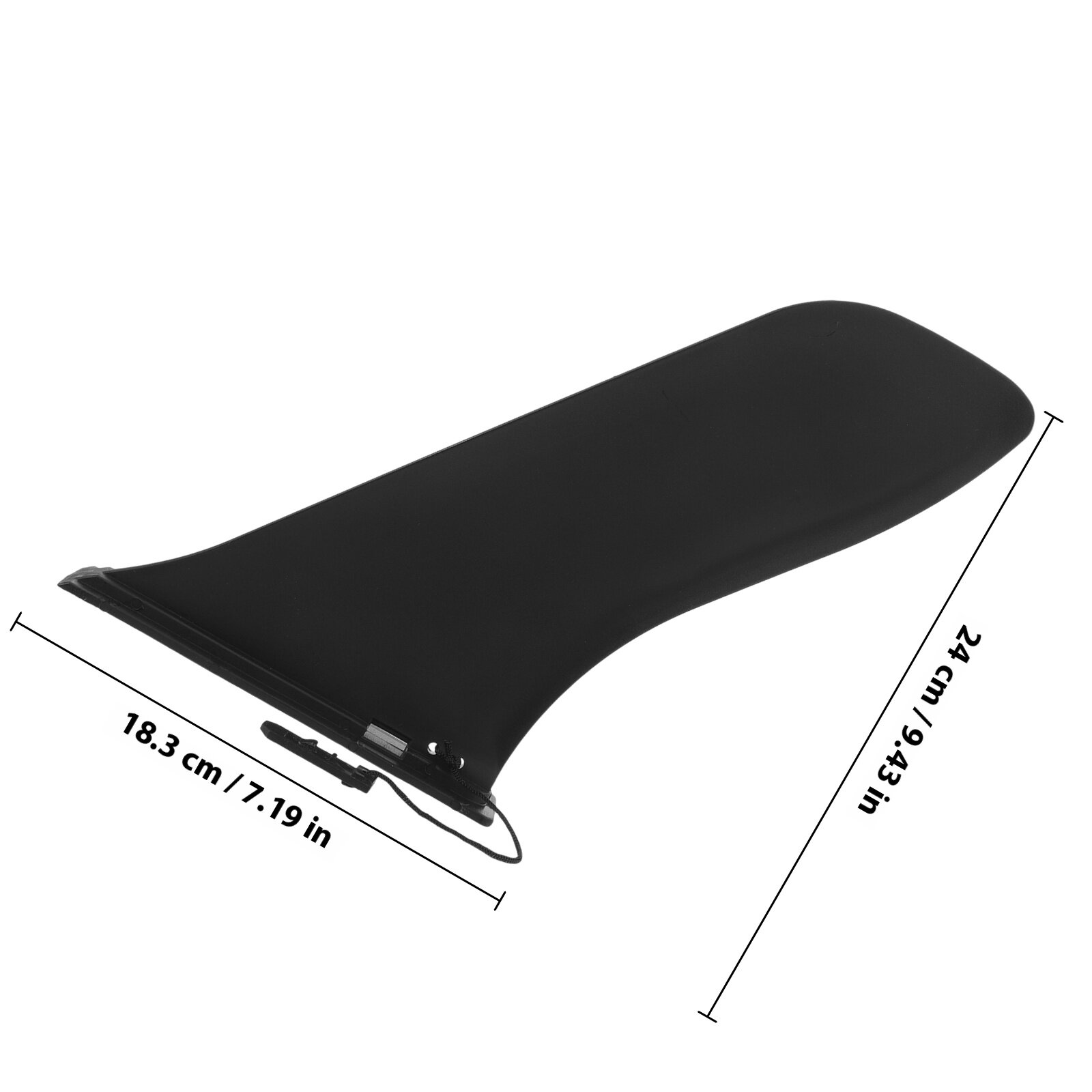 Фин Для Сurfboardа Из Пластика Чёрный Улучшает Устойчивость 24x18 3cm