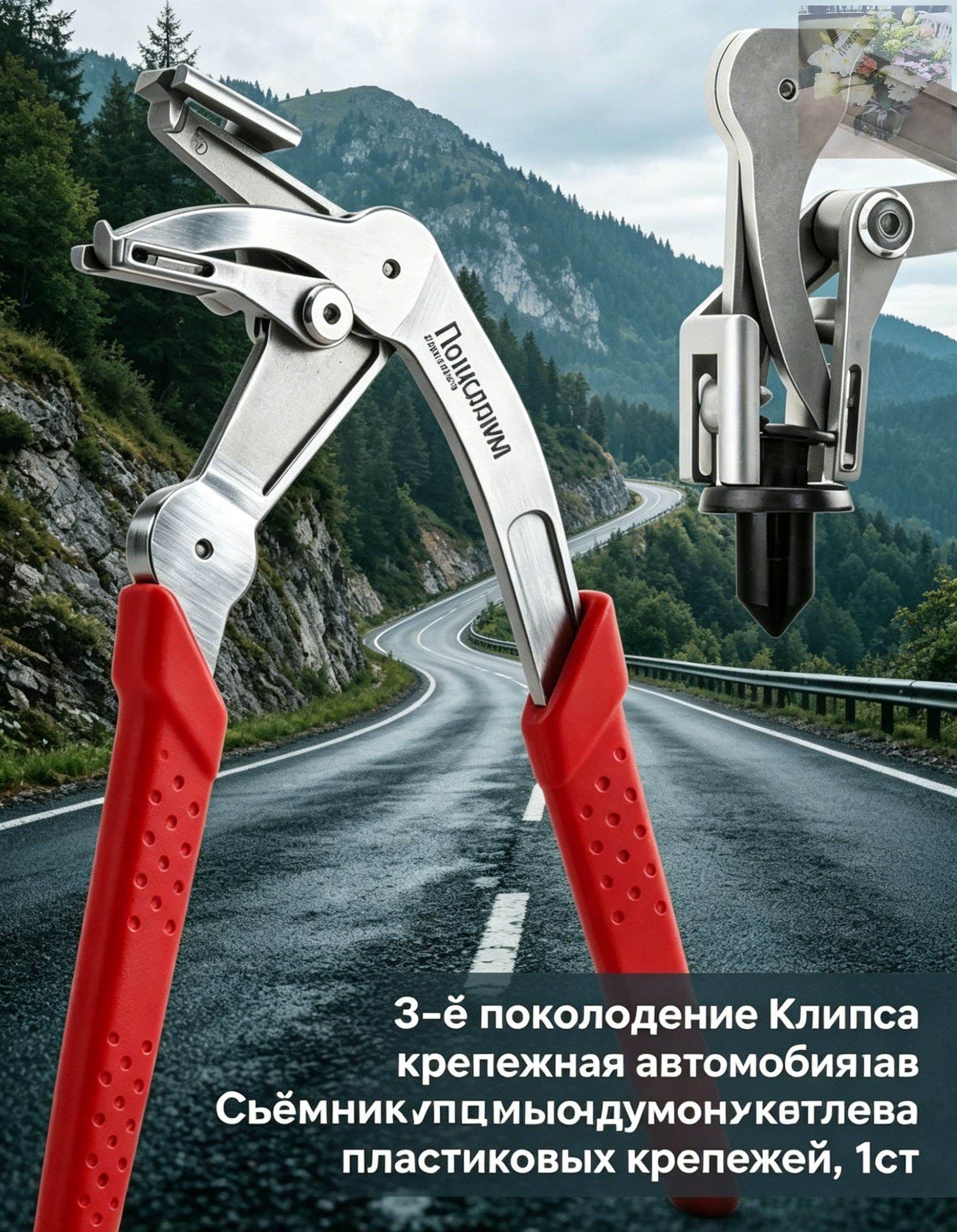 3-е поколение Клипса крепежная автомобильная, Съемник плоскогубцев для автомобиля пластиковых крепежей,1шт