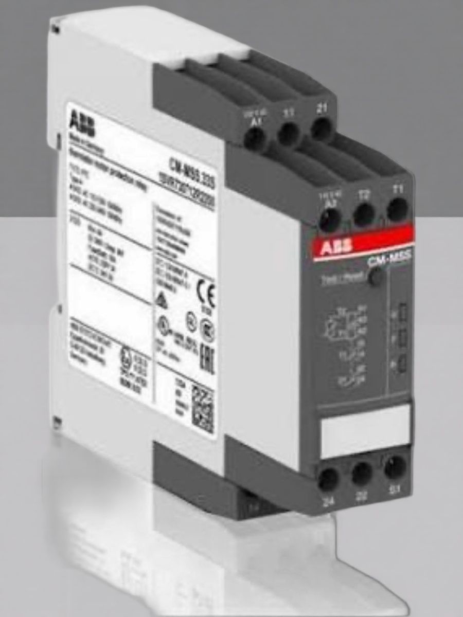 ABB Термисторное реле защиты двигателя CM-MSS.33S с кнопкой сброса и контролем КЗ с возм. отключения 110-130В AC 220-240В AC 2ПК, винтовые клеммы