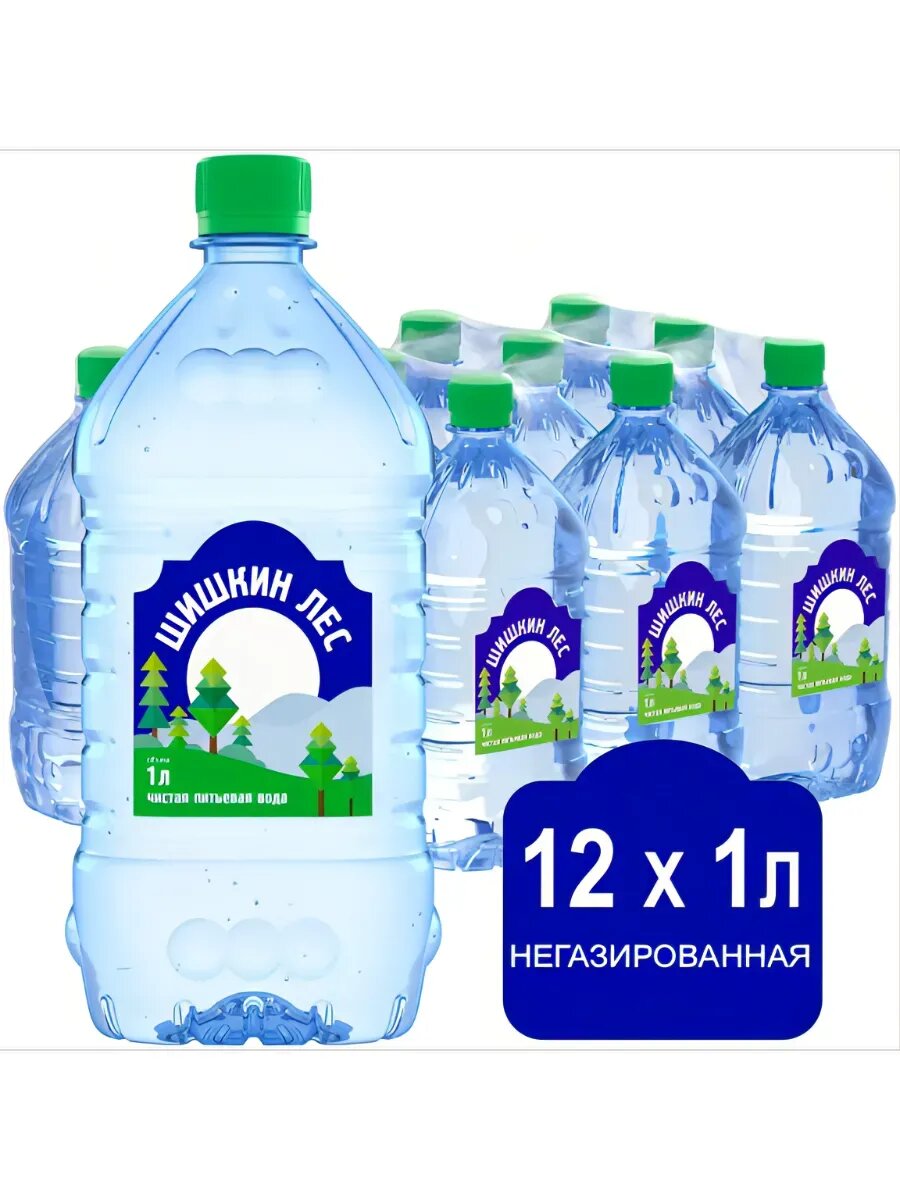Вода Шишкин лес Негазированная 12шт *1л.