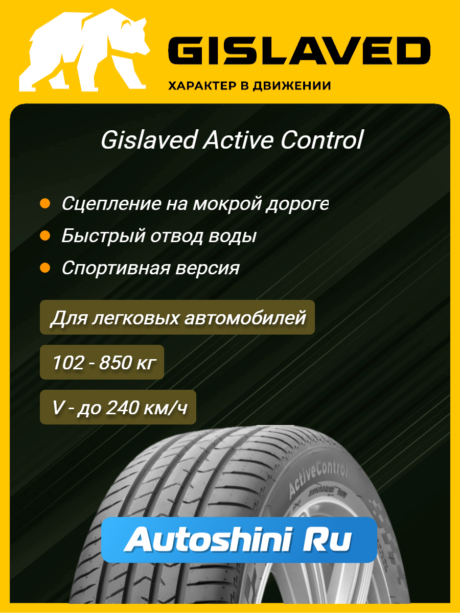 Шины летние Gislaved Active Control 235/55 R20 102V — фото 1