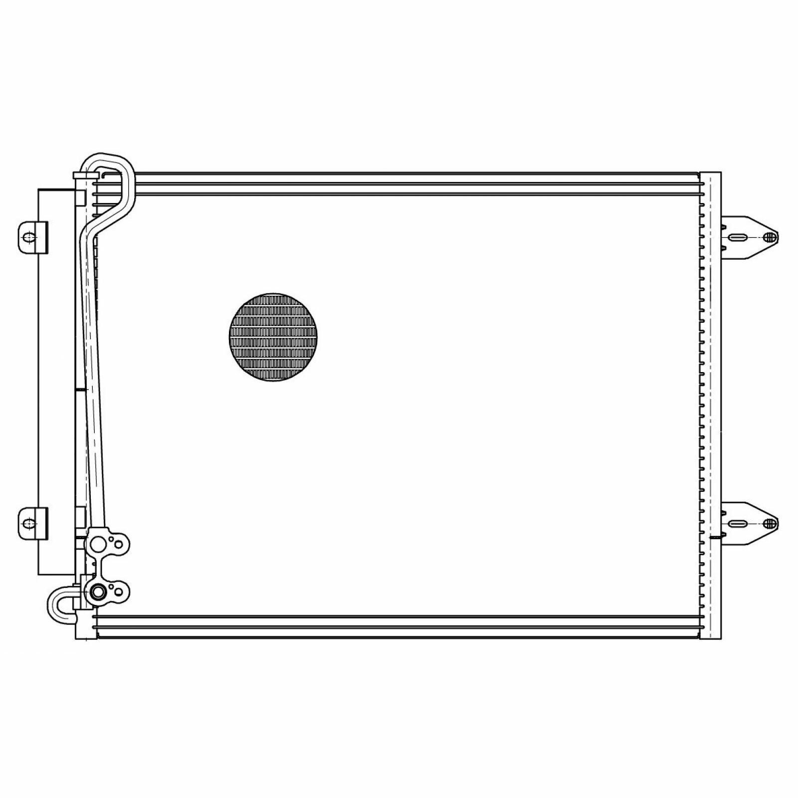 Радиатор кондиционера, для Фольксваген Пассат B6, B7, CC B6 oem 3C0820411C, 3C0820411E арт LRAC181C