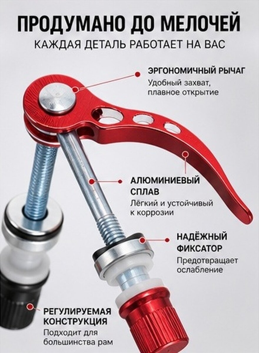 Быстрый Замок Для Велосипеда 4 Штуки Высокопрочного Алюминиевого Сплава 12.00X1.50X1.50Cm