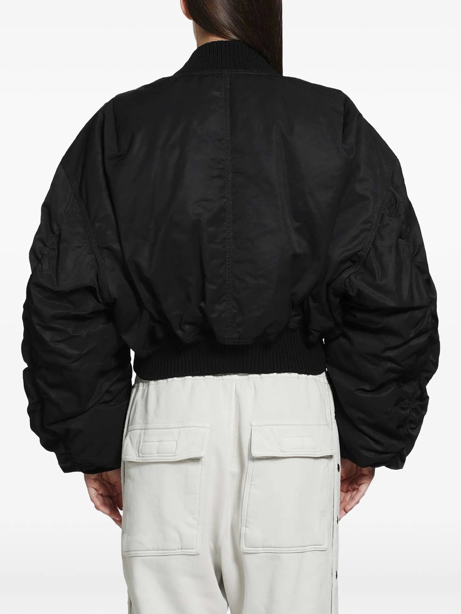 Куртка Rick Owens Secchia cropped bomber jacket, размер 42, black — фото 1